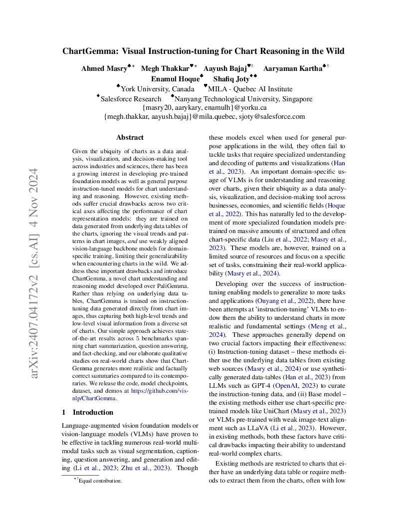 ChartGemma: Visual Instruction-tuning for Chart Reasoning in the Wild ...