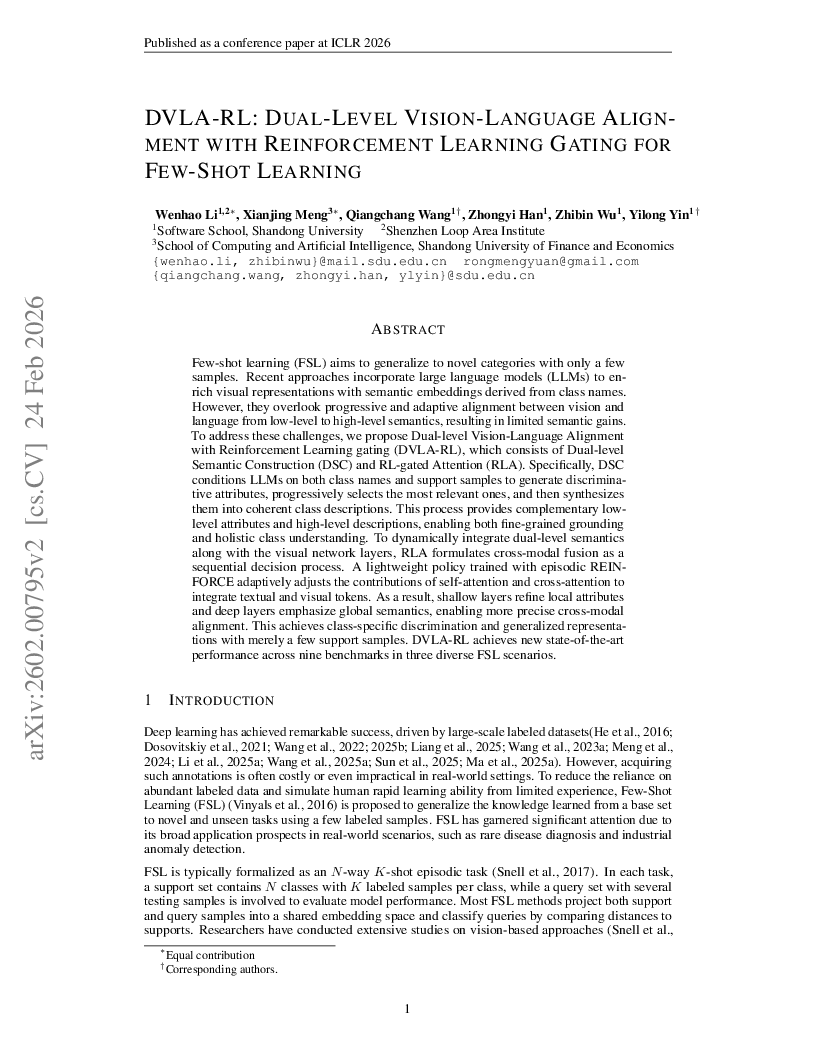 DVLA-RL: Dual-Level Vision-Language Alignment with Reinforcement ...
